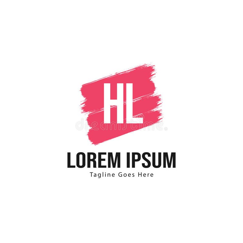 Initial HL Logo Template with Modern Frame. Minimalist HL Letter Logo ...