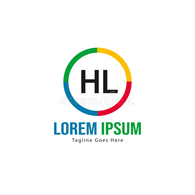 Initial HL Logo Template with Modern Frame. Minimalist HL Letter Logo ...
