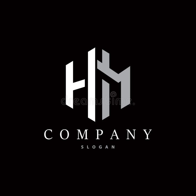 Initial HM Letter Logo, Modern and Luxury Vector Minimalist MH Logo ...