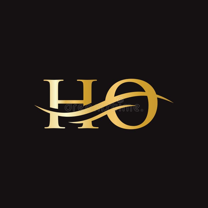 Initial HO Letter Linked Logo Vector Template. Swoosh Letter HO Logo ...