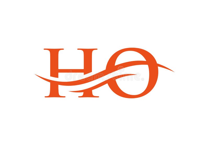 Initial HO Letter Linked Logo Vector Template. Swoosh Letter HO Logo ...