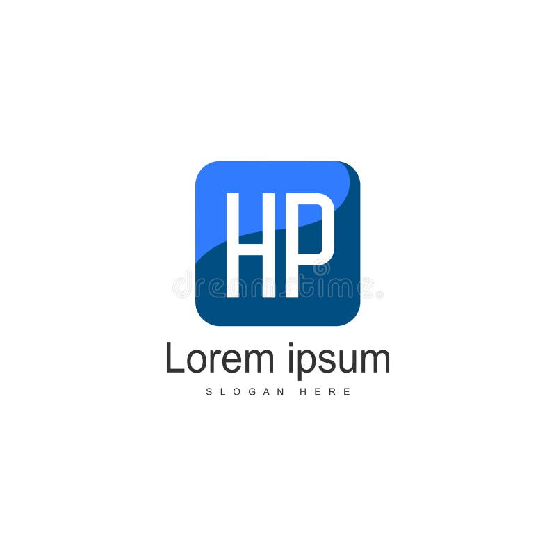 Initial HP Logo Template with Modern Frame. Minimalist HP Letter Logo ...