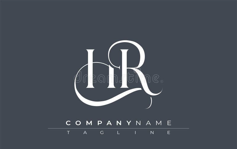 Initial HR Logo Design Vector Stock Vector - Illustration of monogram ...