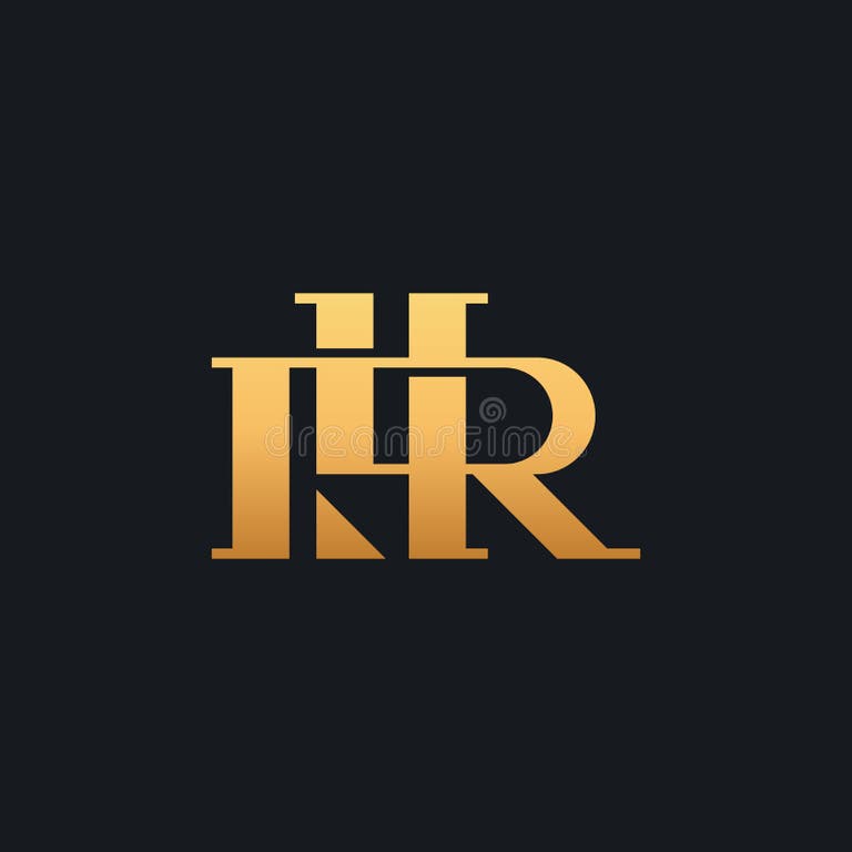 Initial HR RH H R Monogram Logo Template. Initial Based Letter Icon ...