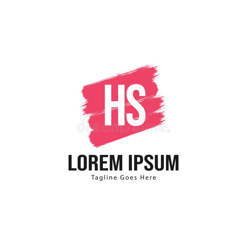 Initial HS Logo Template with Modern Frame. Minimalist HS Letter Logo ...