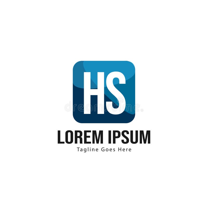 Initial HS Logo Template with Modern Frame. Minimalist HS Letter Logo ...