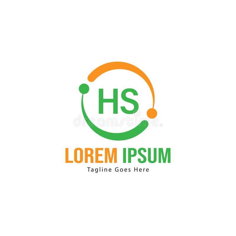 Initial HS Logo Template with Modern Frame. Minimalist HS Letter Logo ...