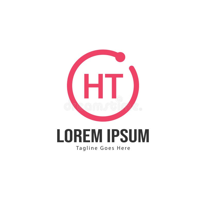 Initial HT Logo Template with Modern Frame. Minimalist HT Letter Logo ...