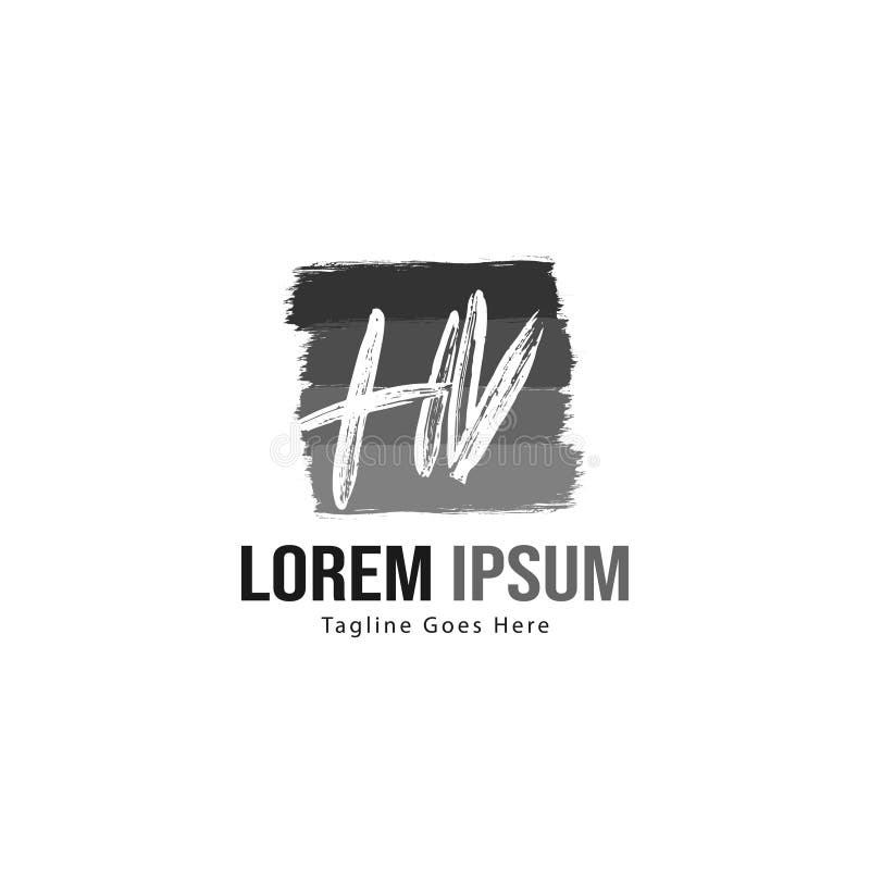 Initial HV Logo Template with Modern Frame. Minimalist HV Letter Logo ...