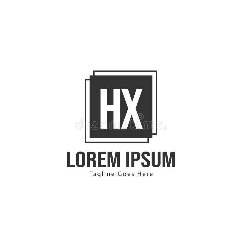 Initial HX Logo Template with Modern Frame. Minimalist HX Letter Logo ...