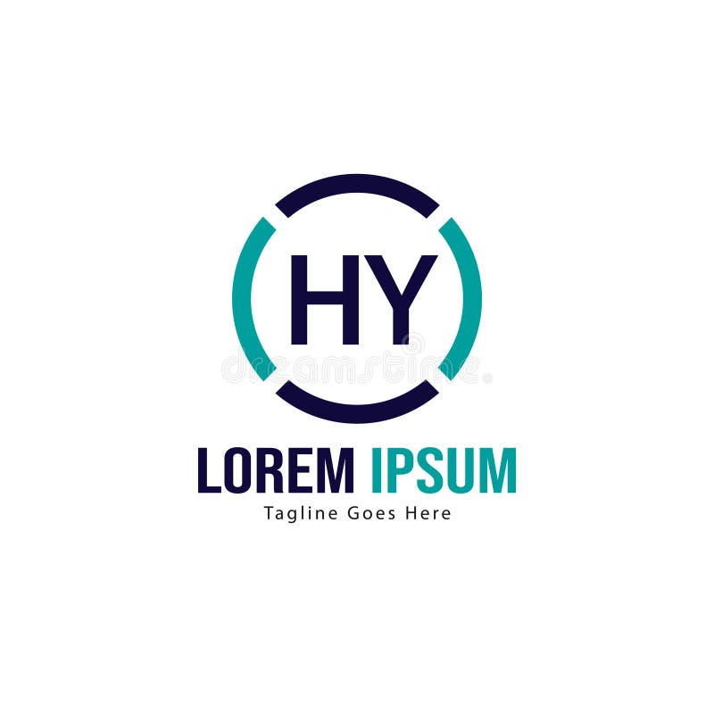 Initial HY Logo Template with Modern Frame. Minimalist HY Letter Logo ...