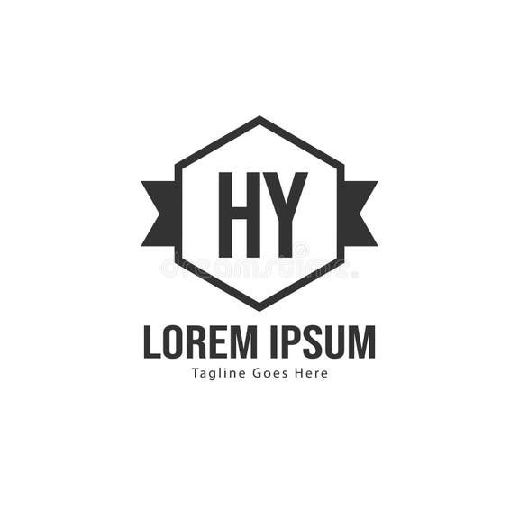 Initial HY Logo Template with Modern Frame. Minimalist HY Letter Logo ...