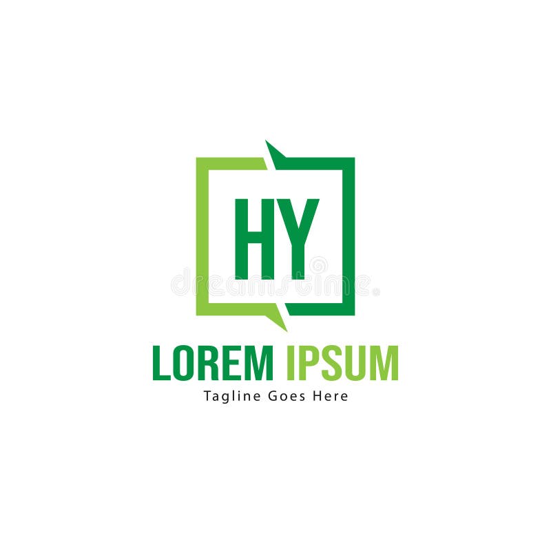 Initial HY Logo Template with Modern Frame. Minimalist HY Letter Logo ...