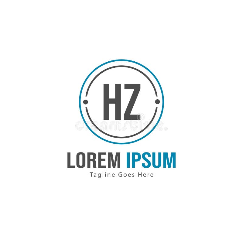 Initial HZ Logo Template with Modern Frame. Minimalist HZ Letter Logo ...