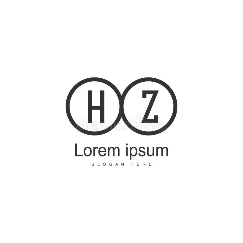 Initial HZ Logo Template with Modern Frame. Minimalist HZ Letter Logo ...