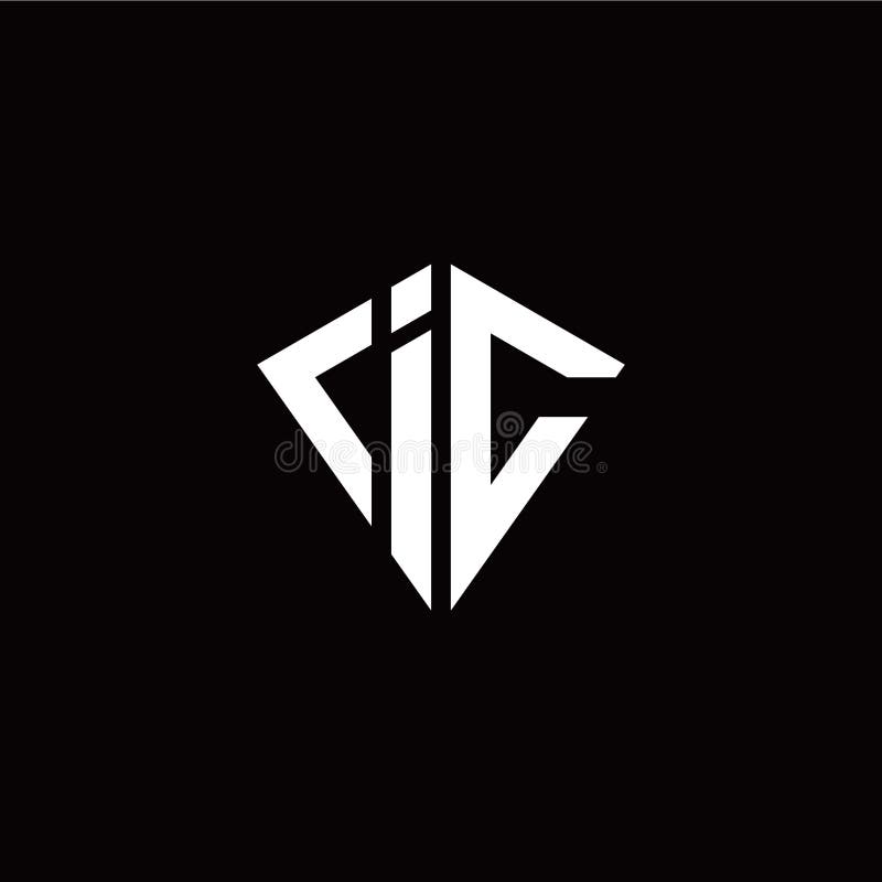 Initial I C Letter with Kite Modern Style Logo Template Vector Stock ...