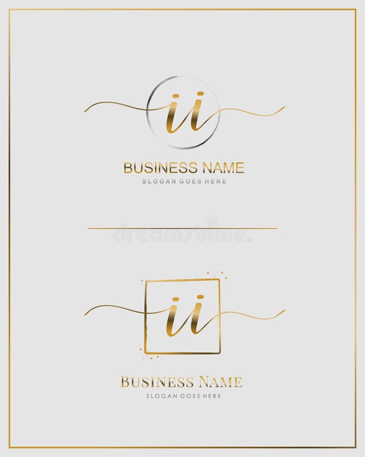 Initial I II Handwriting Logo Vector. Letter Handwritten Logo Template ...