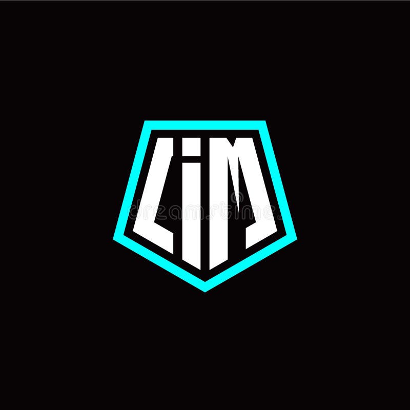 Initial I M Letter with Polygon Modern Style Logo Template Vector Stock ...