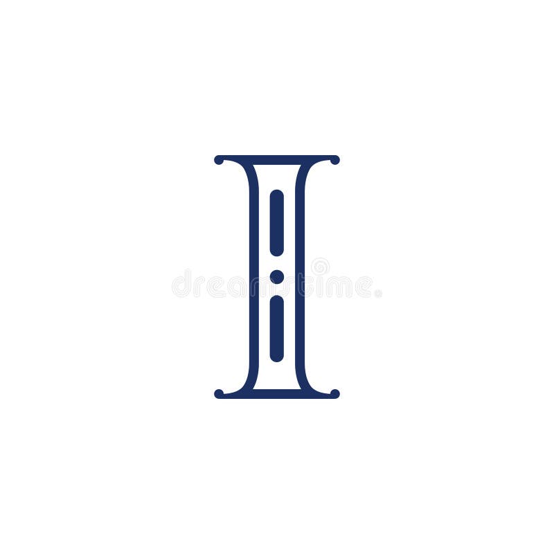 Initial I with Pillar for Logo Design Template Stock Vector ...