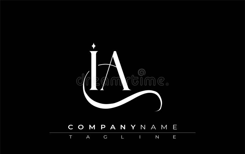Initial IA Logo Design Vector Stock Vector - Illustration of label ...