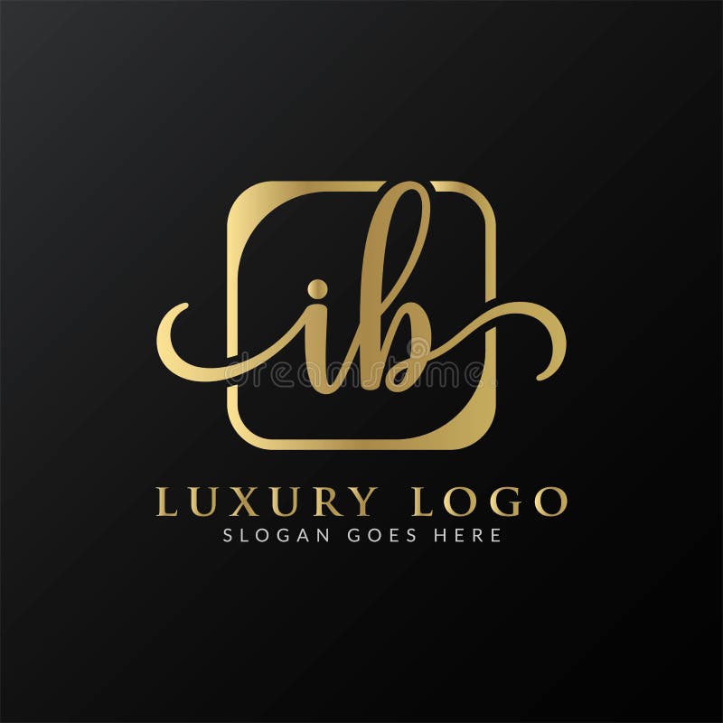 Initial IB Letter Logo Design Vector Template. Abstract Luxury Letter ...