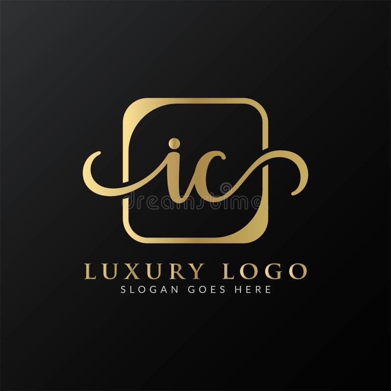 Initial IC Letter Logo Design Vector Template. Abstract Luxury Letter ...