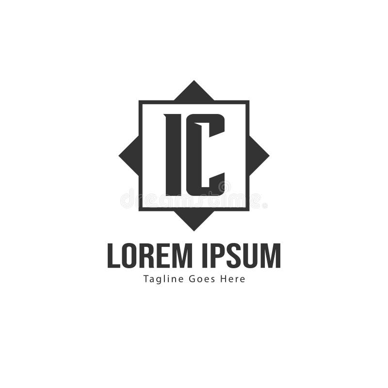 Initial IC Logo Template with Modern Frame. Minimalist IC Letter Logo ...
