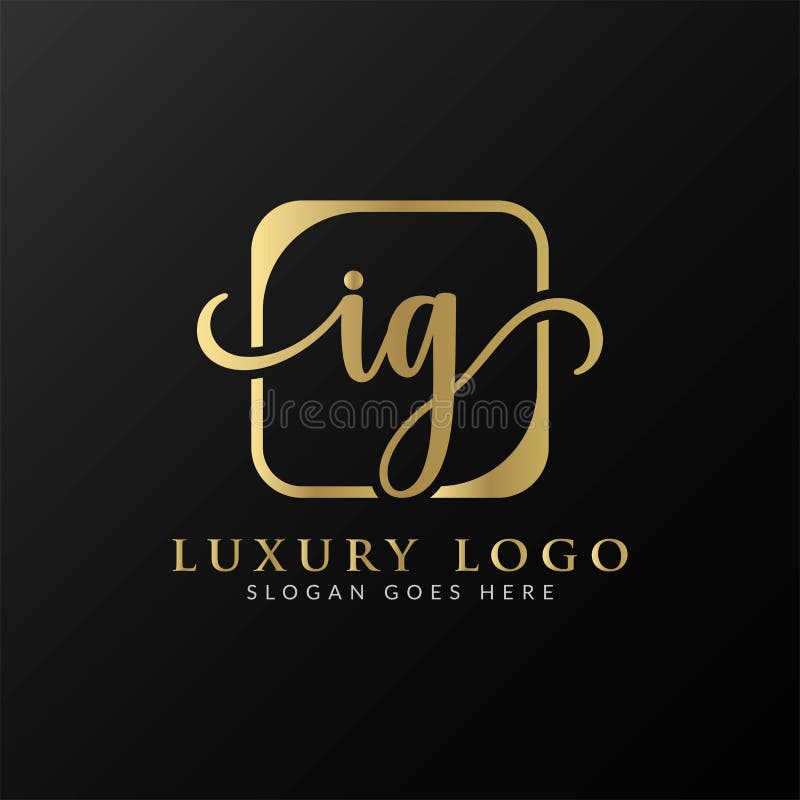Initial IG Letter Logo Design Vector Template. Abstract Luxury Letter ...