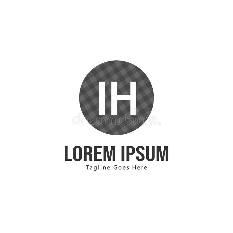 Initial IH Logo Template with Modern Frame. Minimalist IH Letter Logo ...