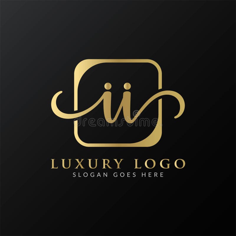 Initial II Letter Logo Design Vector Template. Abstract Luxury Letter ...