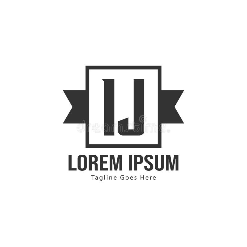 Initial IJ Logo Template with Modern Frame. Minimalist IJ Letter Logo ...