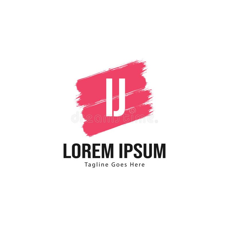 Initial IJ Logo Template with Modern Frame. Minimalist IJ Letter Logo ...