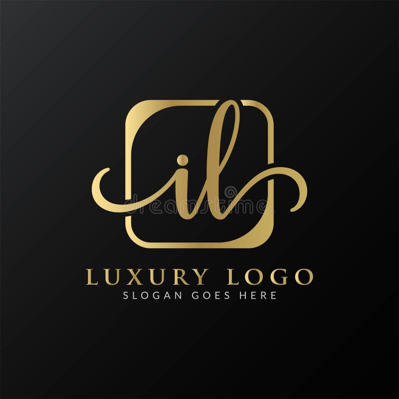 Initial IL Letter Logo Design Vector Template. Abstract Luxury Letter ...