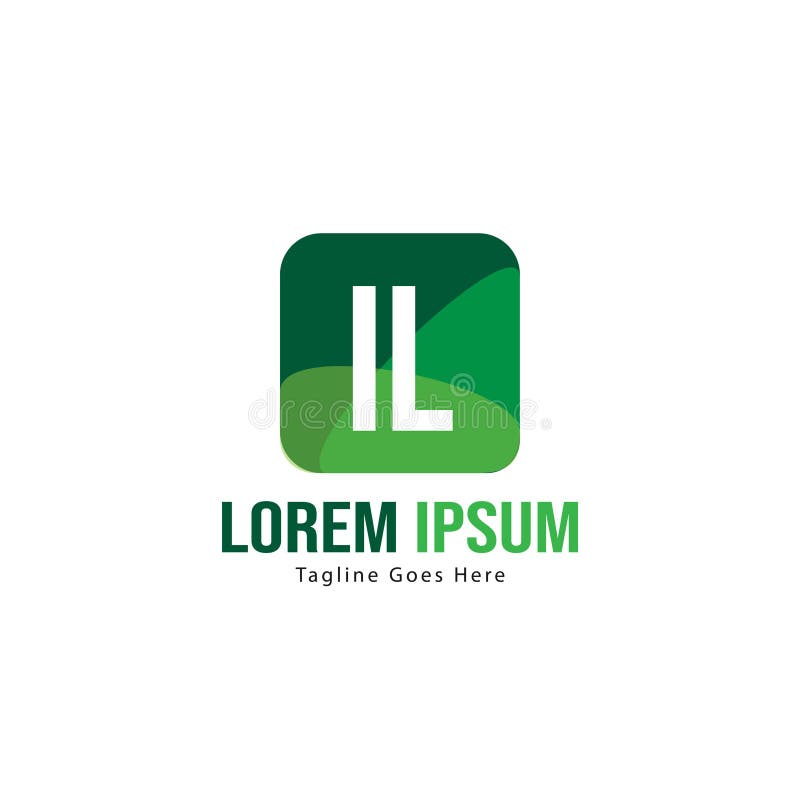 Initial IL Logo Template with Modern Frame. Minimalist IL Letter Logo ...