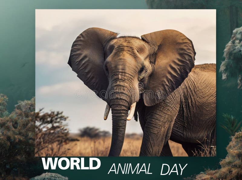 Initial Instagram Post Design Template for Elephant Stock Illustration ...