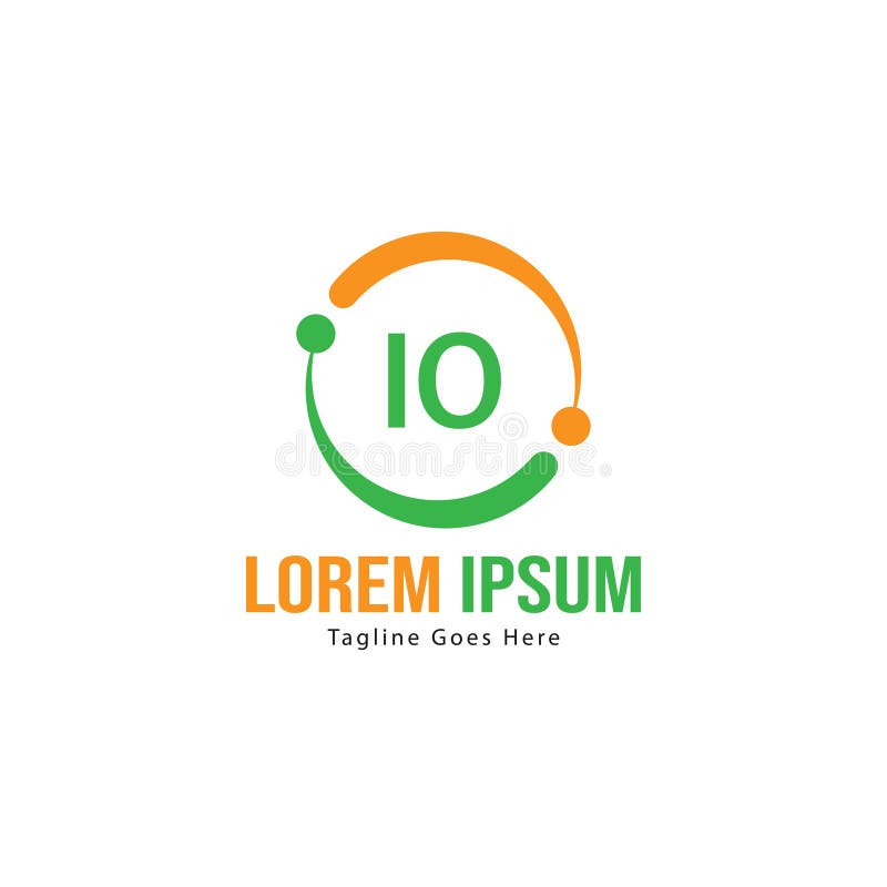 IO Letter Logo Icon Design Template Elements Stock Vector ...
