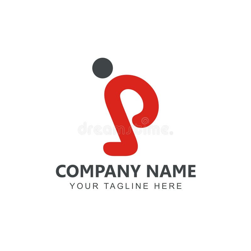 Initial Ip Logo Design Inspiration Stock Vector - Illustration of ...