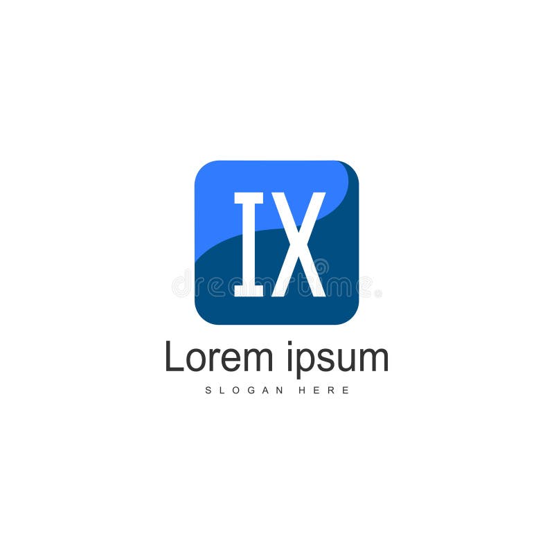 Initial IX Logo Template with Modern Frame. Minimalist IX Letter Logo ...