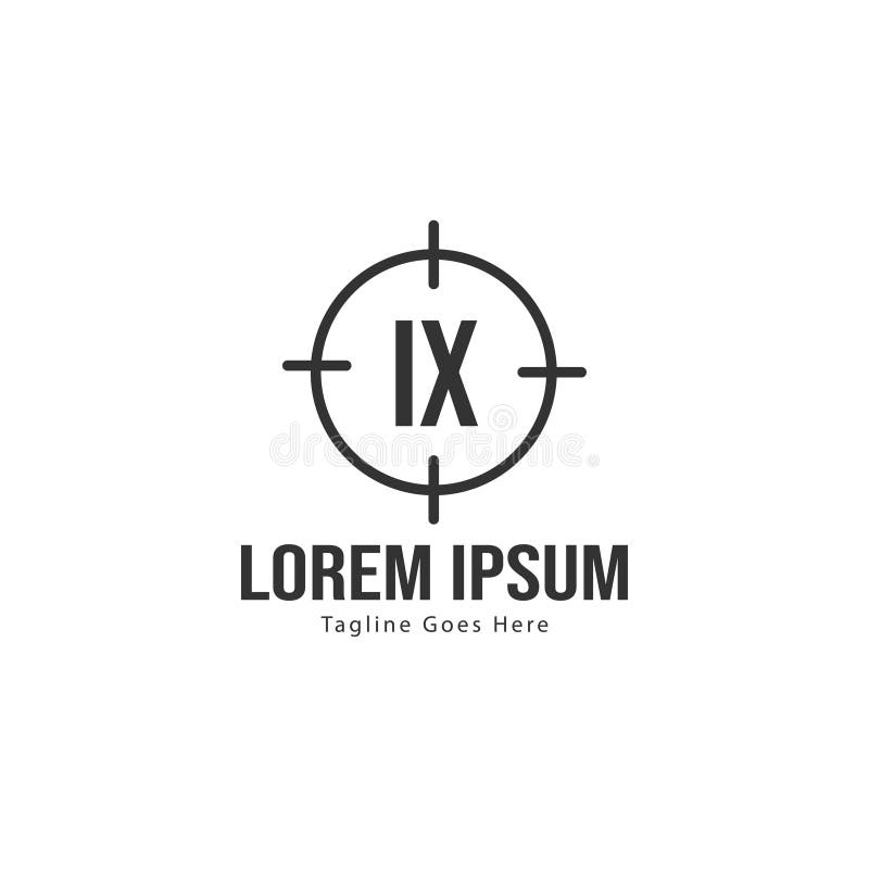 Initial IX Logo Template with Modern Frame. Minimalist IX Letter Logo ...