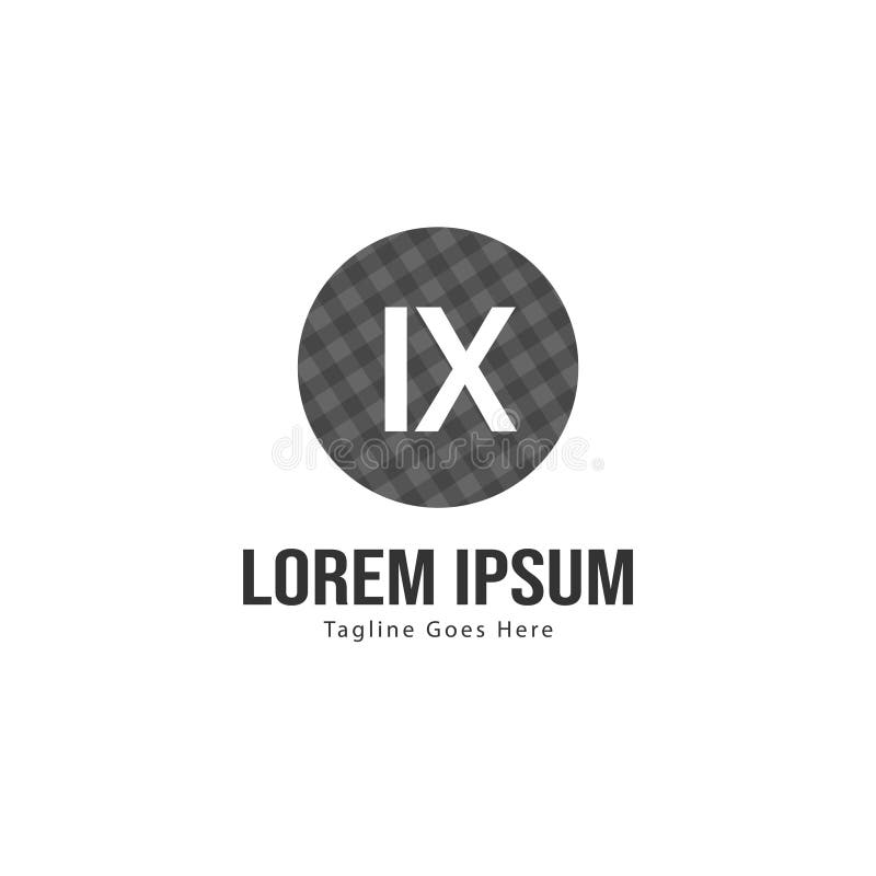 Initial IX Logo Template with Modern Frame. Minimalist IX Letter Logo ...