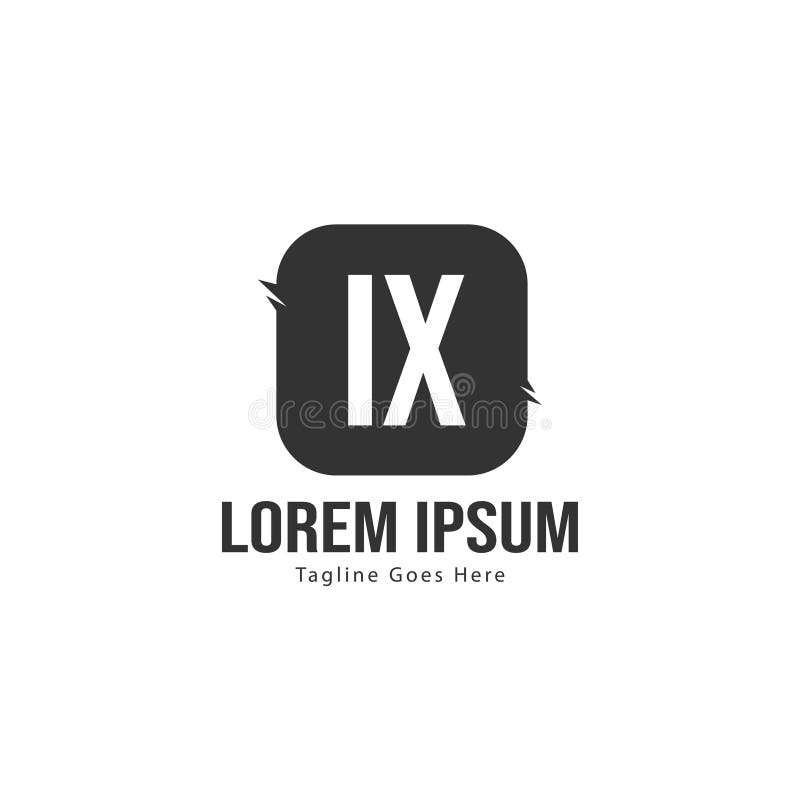 Initial IX Logo Template with Modern Frame. Minimalist IX Letter Logo ...