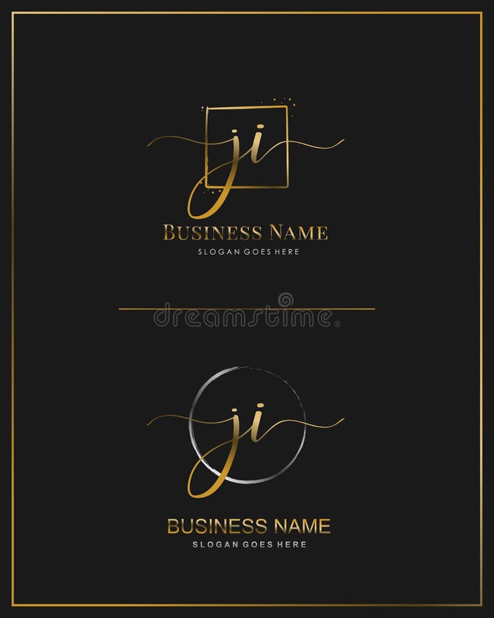 Initial J I JI Handwriting Logo Vector. Letter Handwritten Logo ...