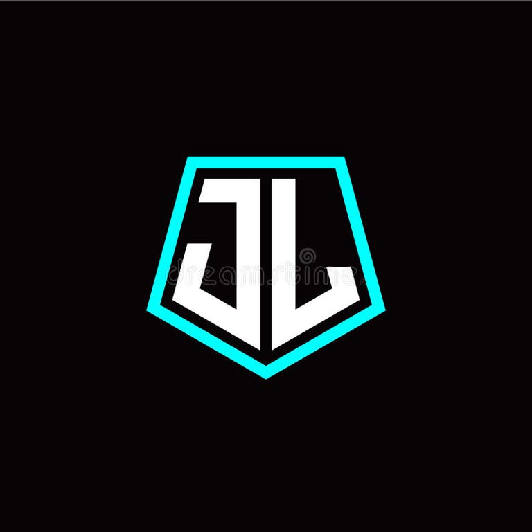 Initial J L Letter with Polygon Modern Style Logo Template Vector Stock ...