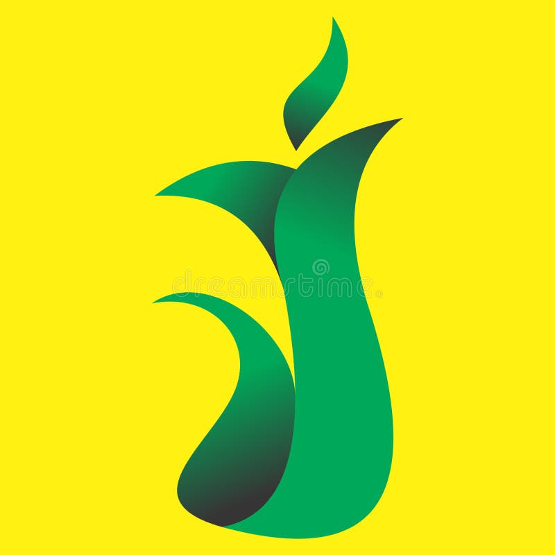 Initial J Leaf Logo Design stock vector. Illustration of fresh - 264374034