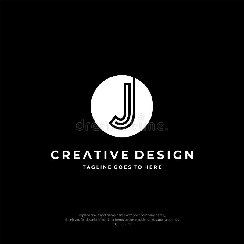 Initial J Letter Logo Design Creative Design Stock Vector ...