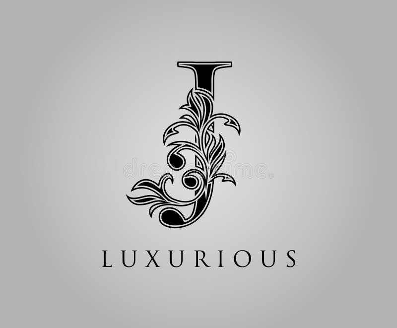 Initial J Luxury Logo Icon. Classic Floral J Letter Logo Design Vector ...