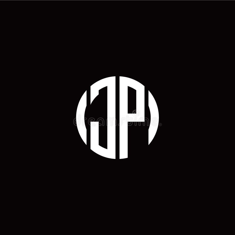 Initial J P Letter with Circle Style Logo Template Vector Stock Vector ...