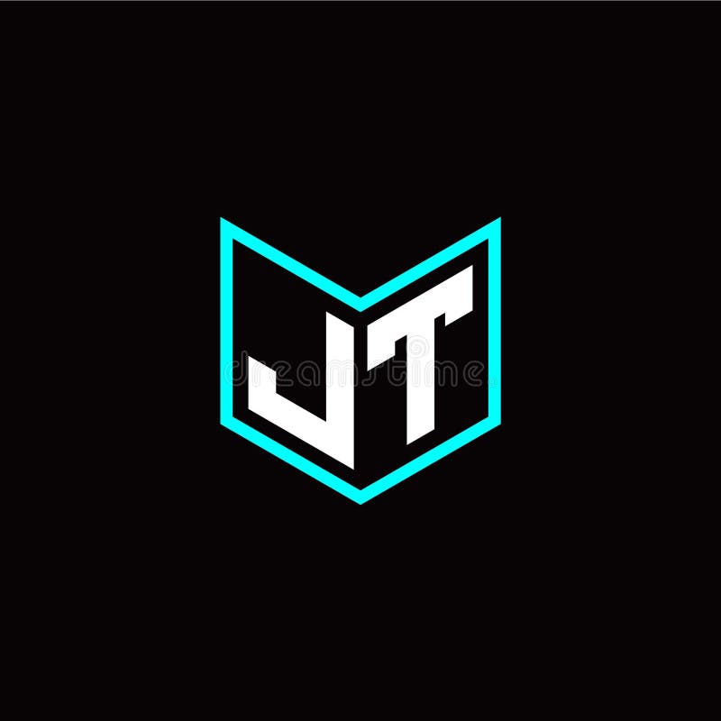 Initial J T Letter with Book Style Logo Template Vector Stock Vector ...