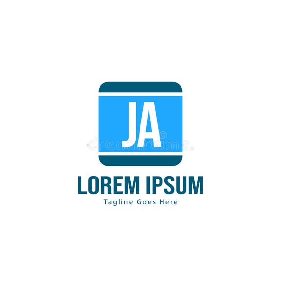 Initial JA Logo Template with Modern Frame. Minimalist JA Letter Logo ...