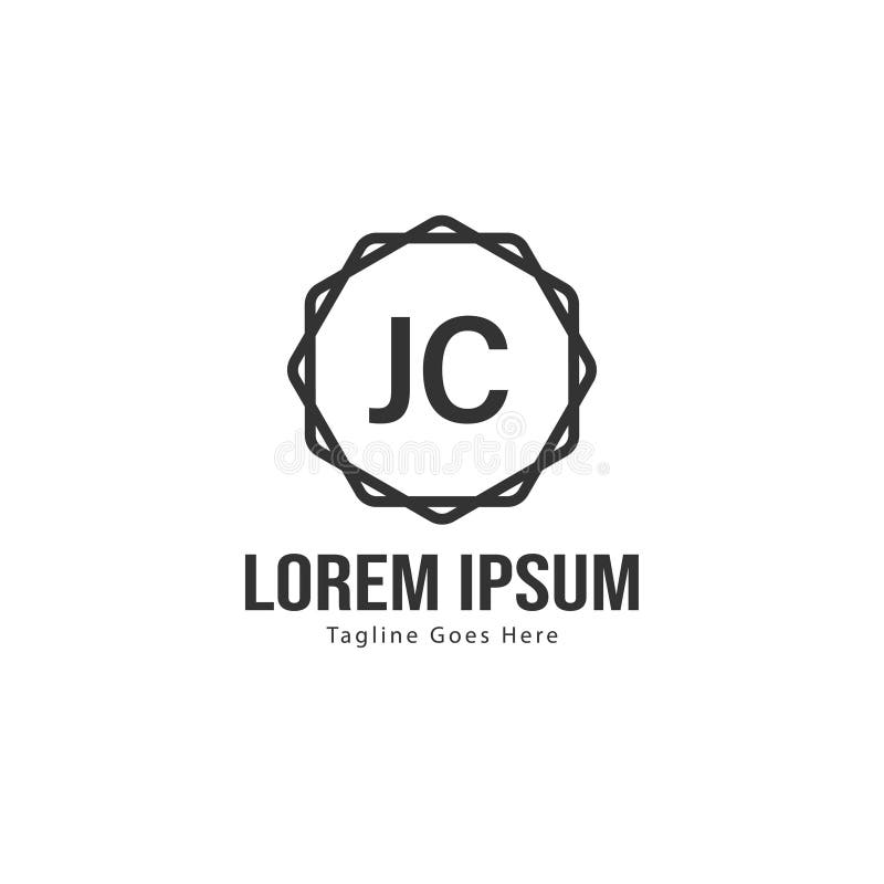 Initial JC Logo Template with Modern Frame. Minimalist JC Letter Logo ...